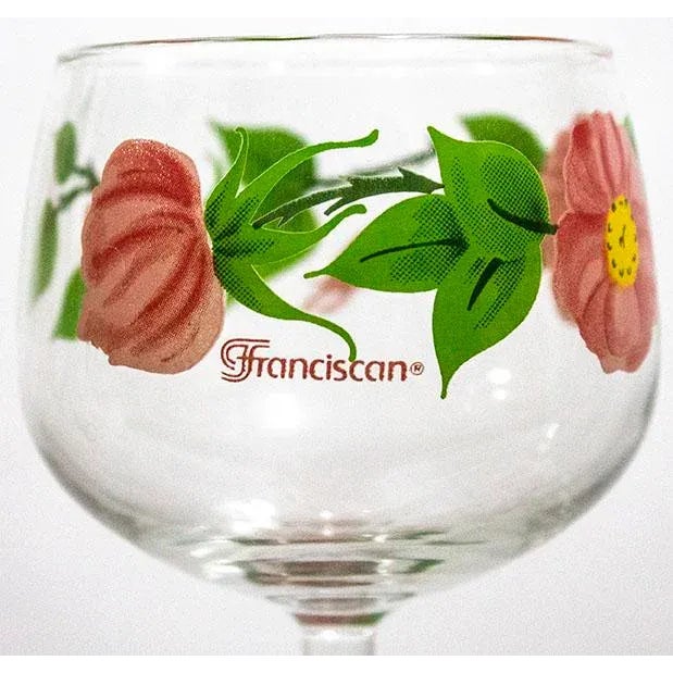 Franciscan Desert Rose Stem Glasses - Set of 8 | Chairish