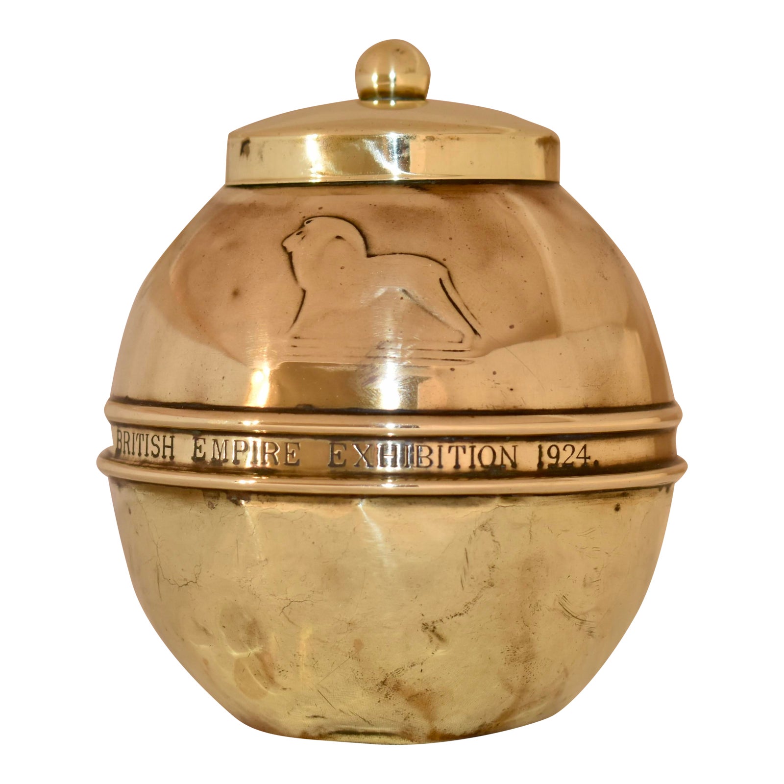 Lipton British Empire Exhibition Tea Caddy, Dated 1924 | Chairish