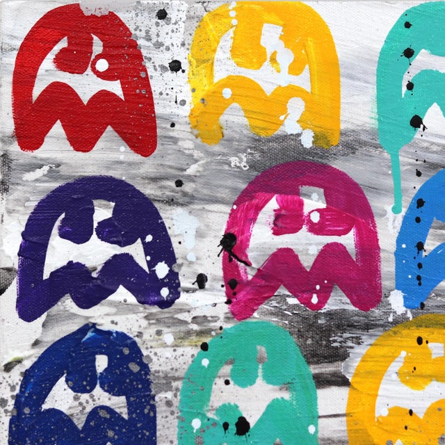 "Ghost Rave" Contemporary Original Street Art Inspired Mixed-Media ...