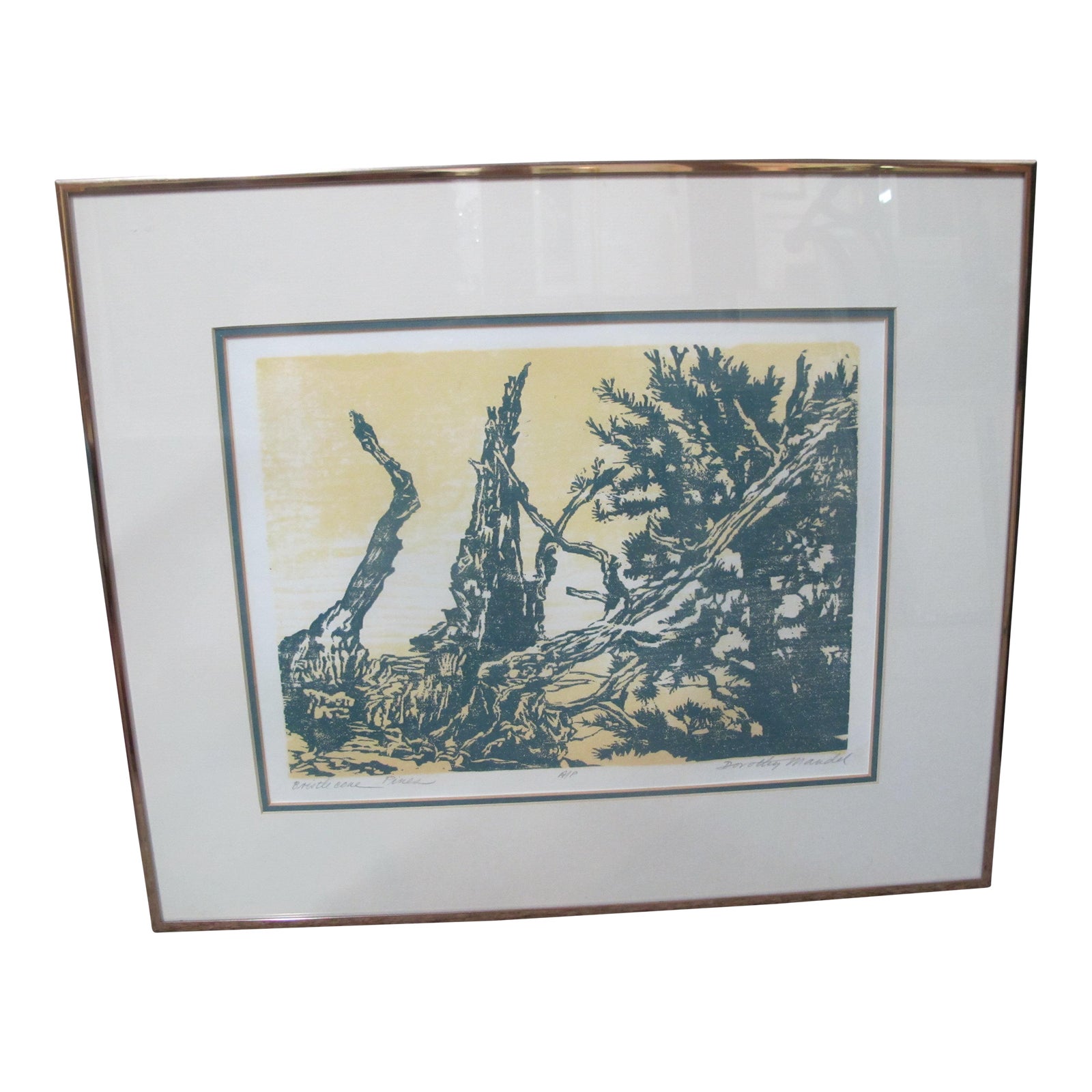 Dorothy Mandel Signed Framed Artist Proof Bristlecone Pines Woodblock ...