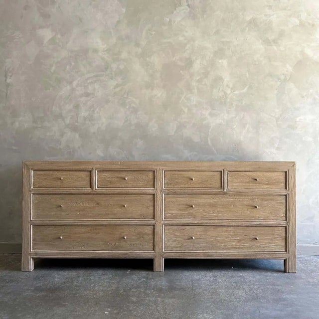Custom Reclaimed Elm Wood Dresser in Natural Finish | Chairish