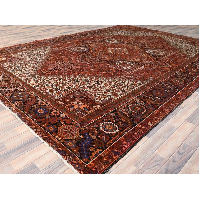 1960 Red Vintage Persian Rug | Chairish