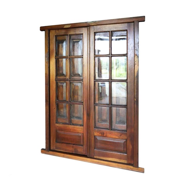 Antique Late 19th Century French Windows With Solid Shutters | Chairish