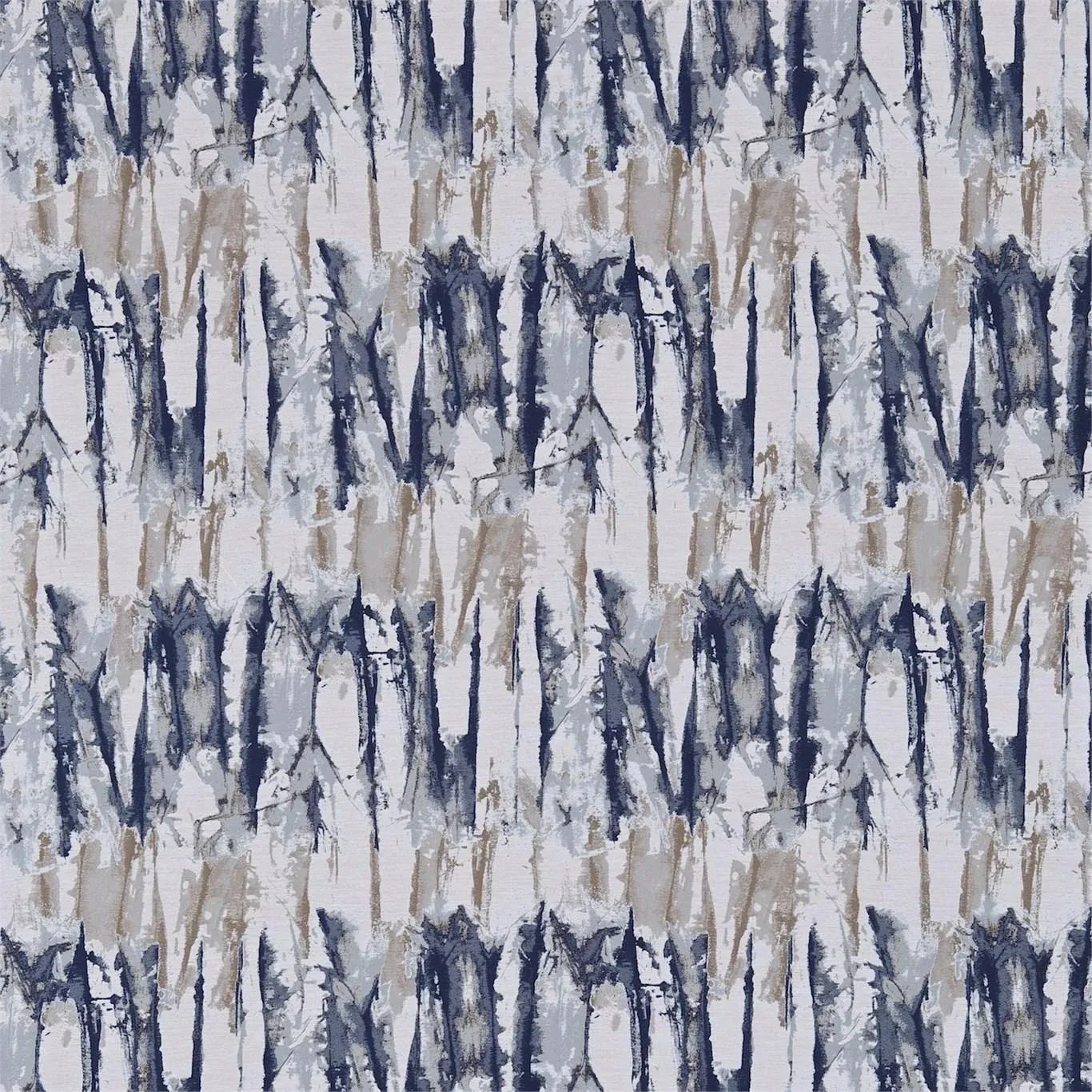 Harlequin Takara Fabric in Indigo/Denim | Chairish