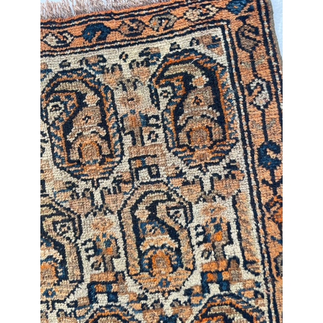 Antique Circle of Life Boteh or Zoroastrian Flame Design Rug 2.1 x 4.5 ...