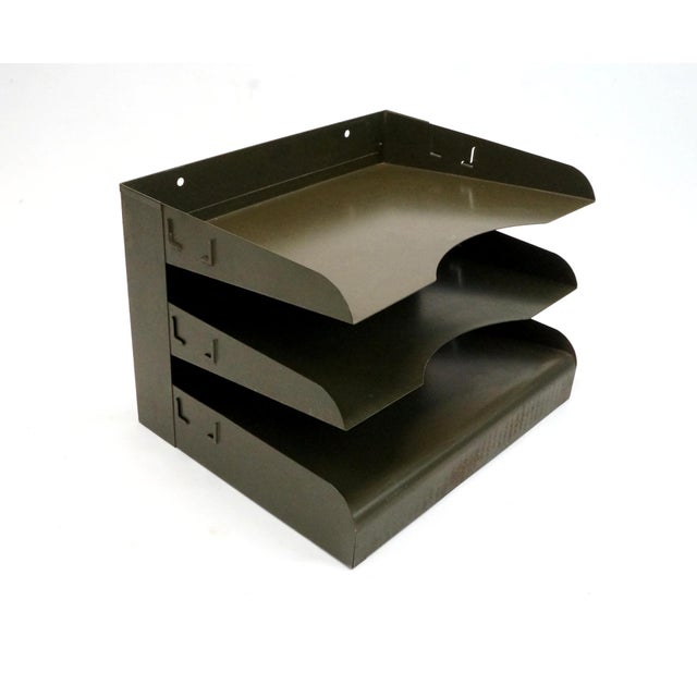 Industrial Three Tier Desk Organizer | Chairish