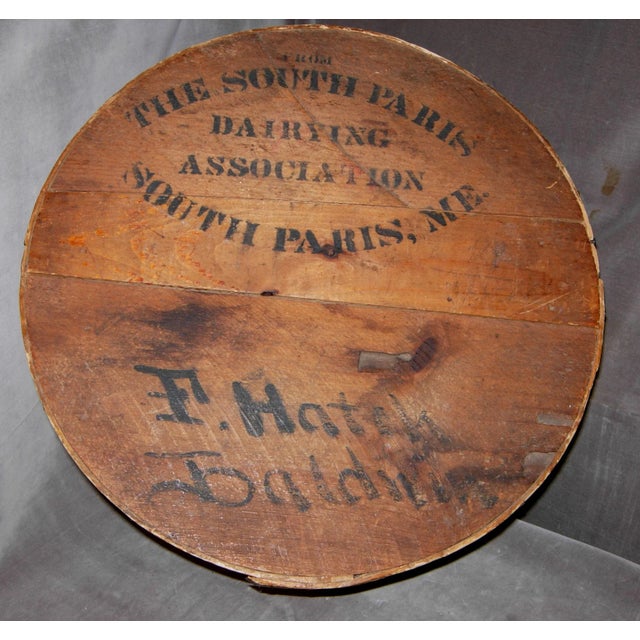 Large Hand-Painted Vintage Cheese Box | Chairish