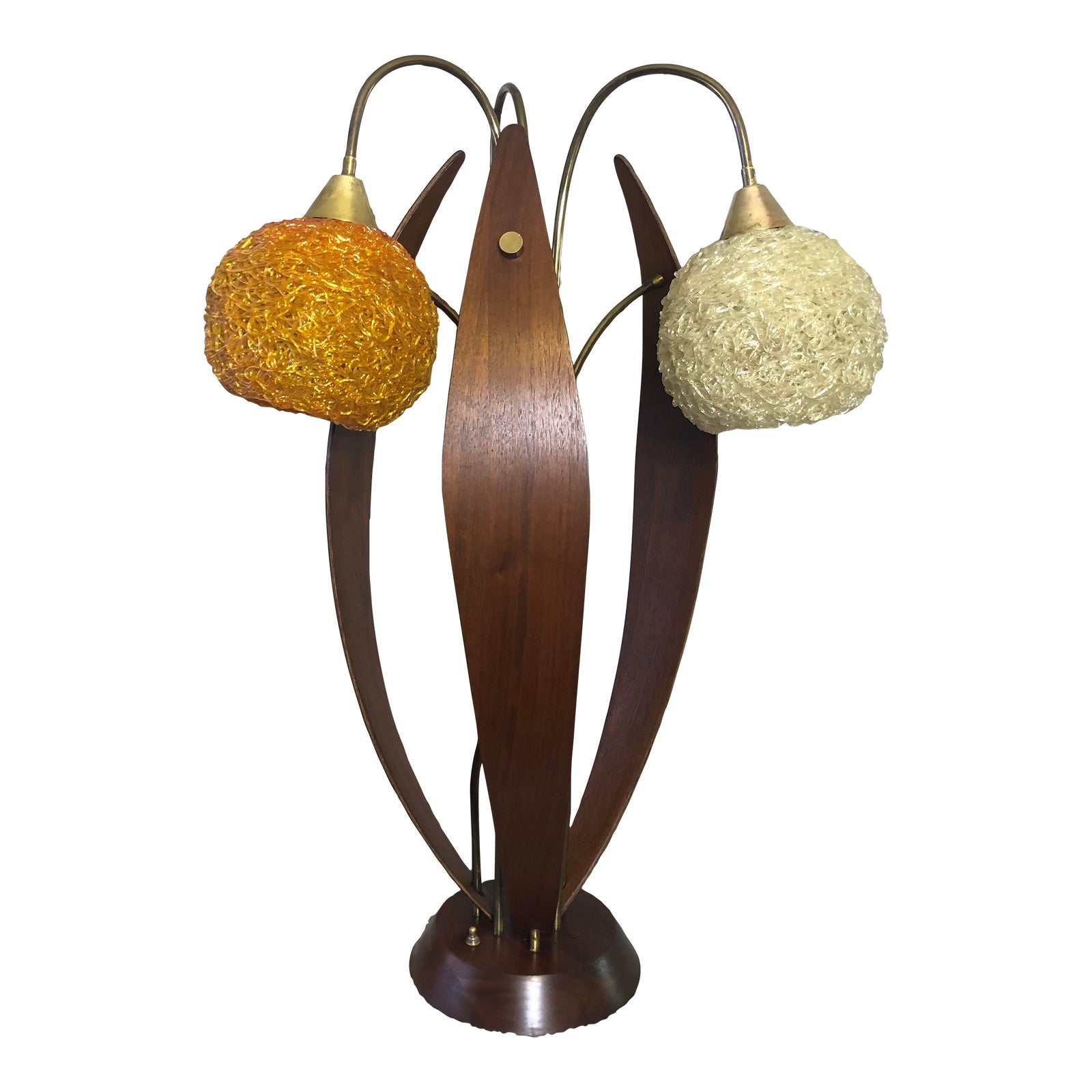 1950s Scandinavian Modern Acrylic Spaghetti Globe Table Lamp | Chairish