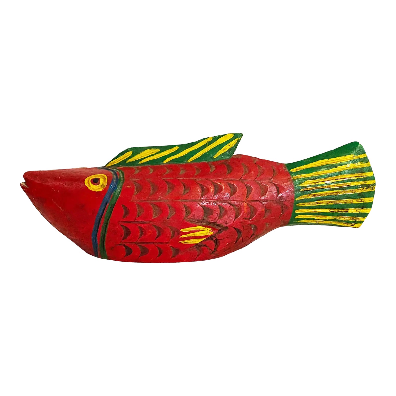 Vintage African Wooden Fish Bozo Tribe Mali 16.75" W | Chairish