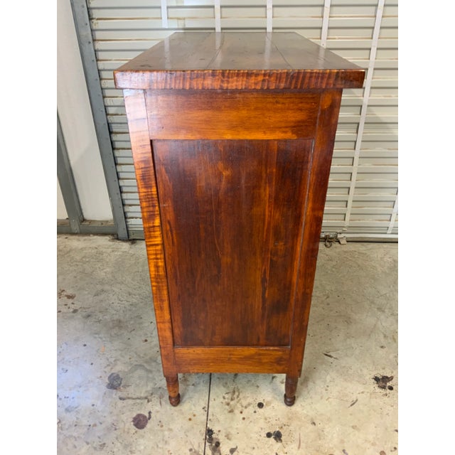 19th Century Curly Maple Sheraton Chest | Chairish