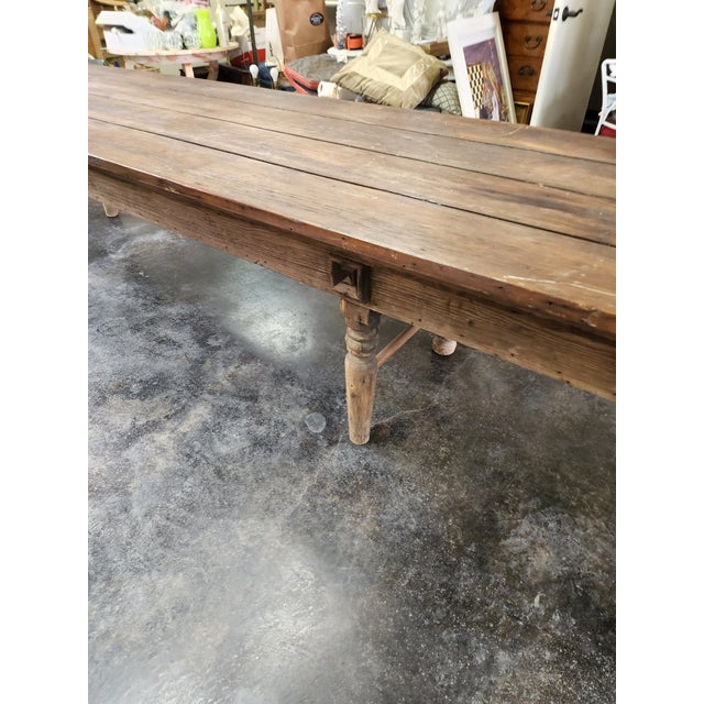 Rustic Sixteen Foot Texas Longleaf Pine Table | Chairish