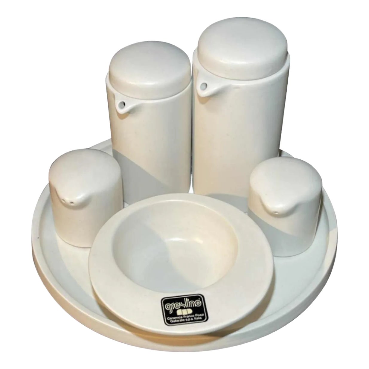 Italian GresLine Table Set in Ceramic by Franco Pozzi, 1960s, Set of 6 ...
