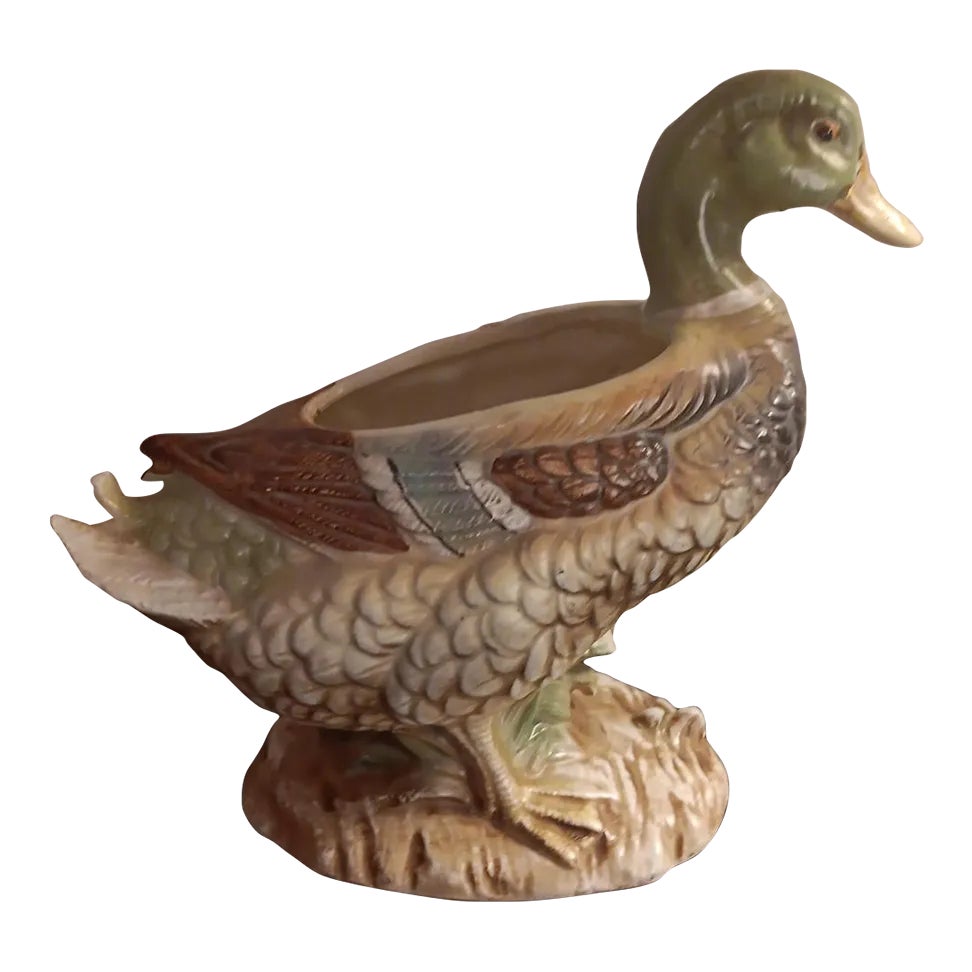 1970s Relpo Ceramic Duck Planter | Chairish