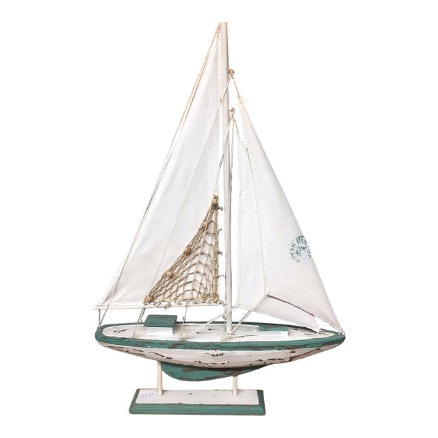 Vintage Model Cutter Rig Sailboat Model | Chairish