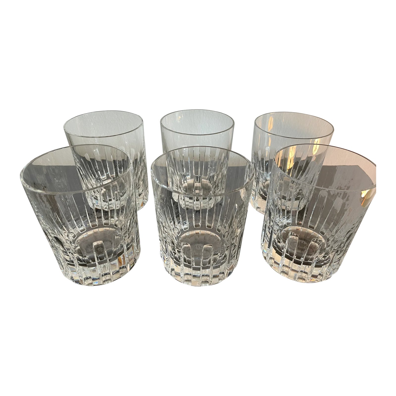 1990s Baccarat Rotary Tumblers- Set of 6 | Chairish