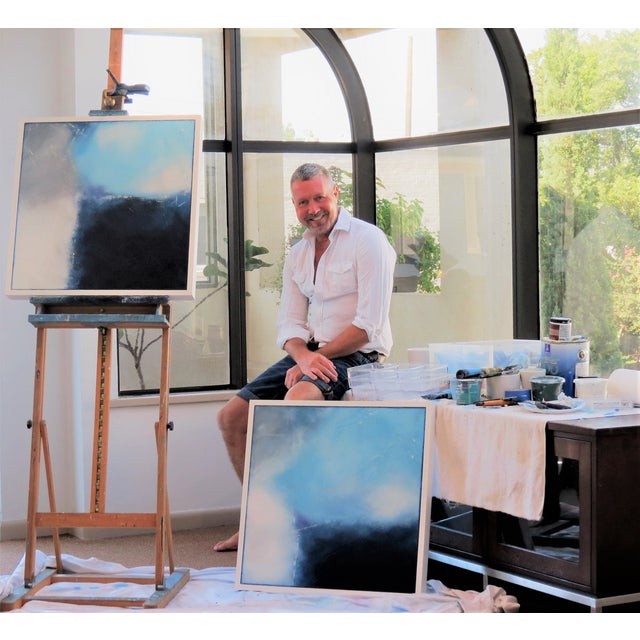 C. Damien Fox 2020 "Tempestuous Blue 1" Oil on Panel | Chairish