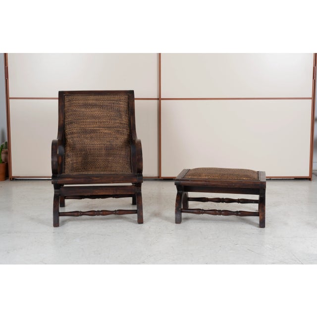 Campeche Chair and Ottoman | Chairish