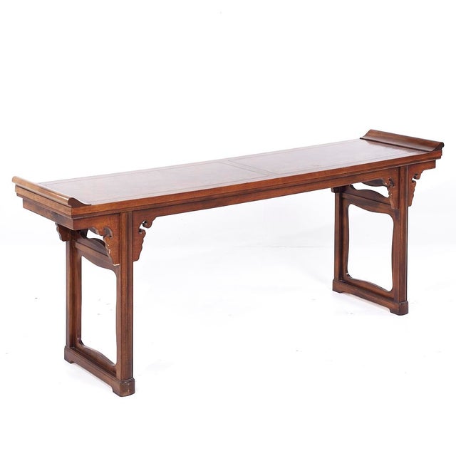 Baker Hollywood Regency Chinoiserie Altar Console Table | Chairish