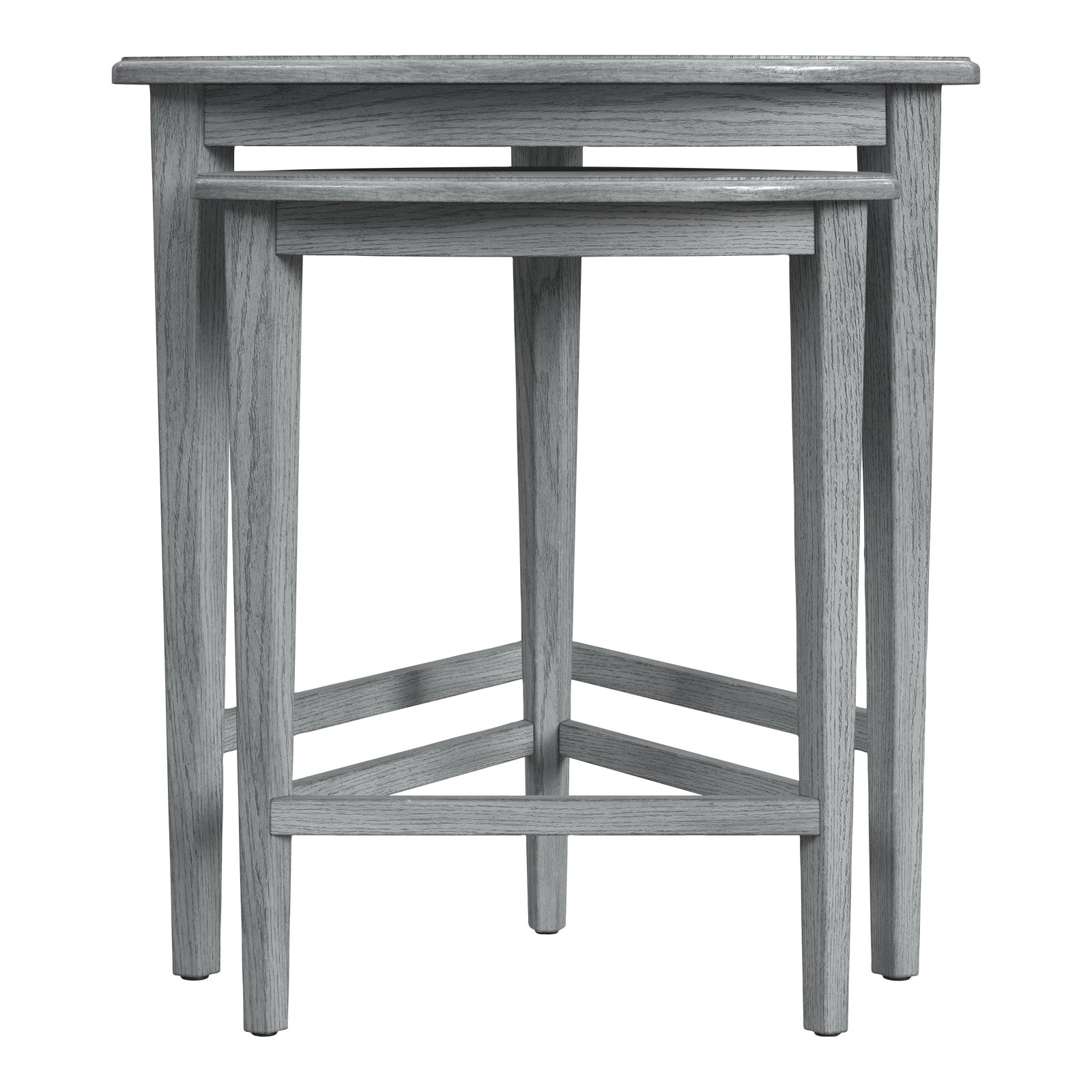 Finnegan Triangle Nesting Tables, Gray - Set of 2 | Chairish