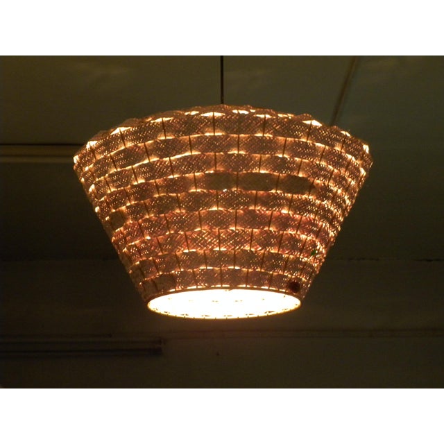 Early 21st Century Handwovean Bohemian Natural Fiber Raffia Pendant ...