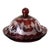 1940s Egermann Ruby Red Cut to Clear Glass Cheese Dome, Czech Crystal ...