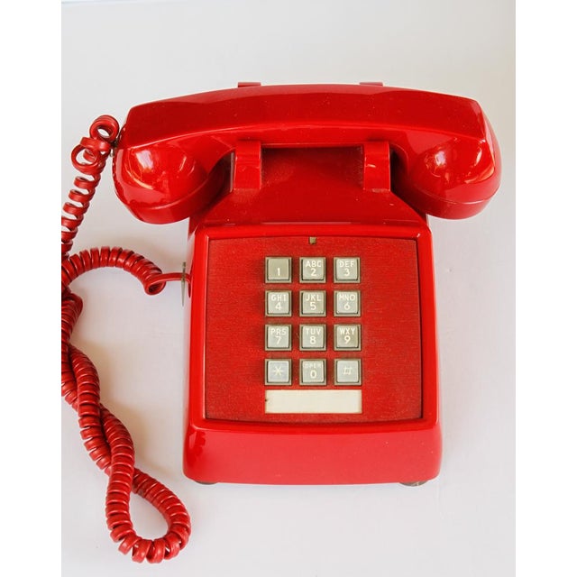 1980s Red Hotline Push Button Telephone | Chairish