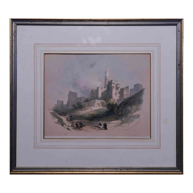 Pair of 19th C Hand Colored Engravings by David Roberts | Chairish