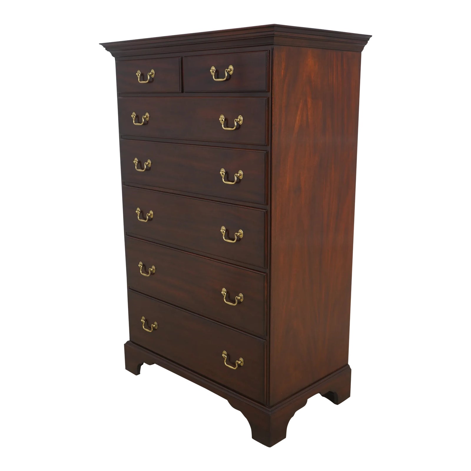 Henkel Harris Mahogany Model 134 High Chest of Drawers | Chairish