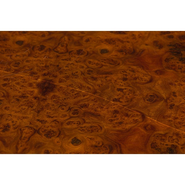 Karl Springer American Mid-Century Modern Burl Wood Dining Table | Chairish