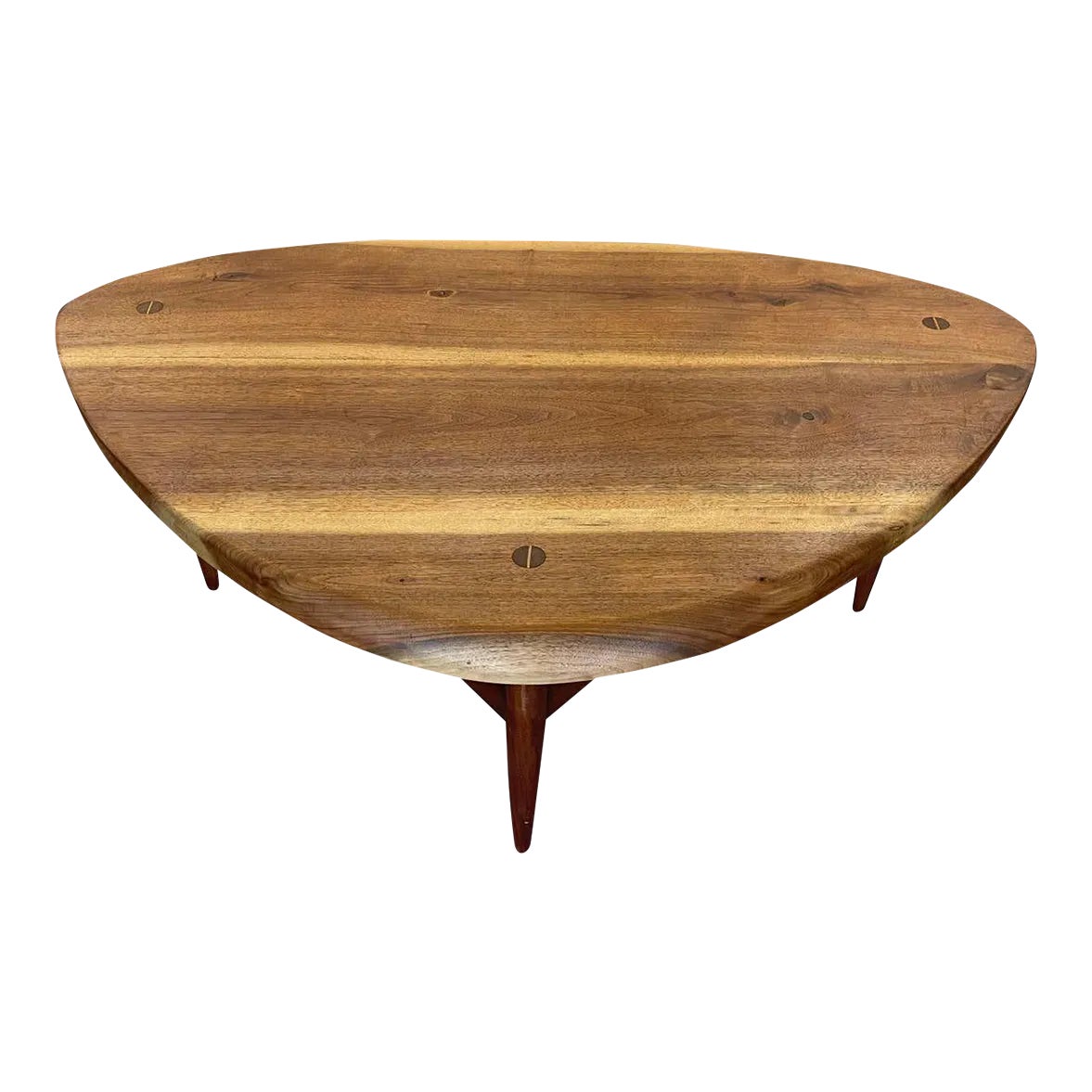 Mid 20th Century Scandinavian Guitar Pick Leaf Table | Chairish