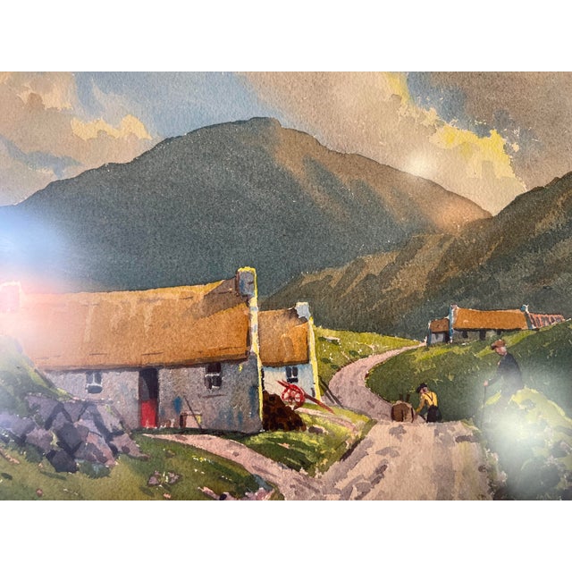 70's Gean Oconnor Impressionist Countryside Farm Landscape Watercolor ...