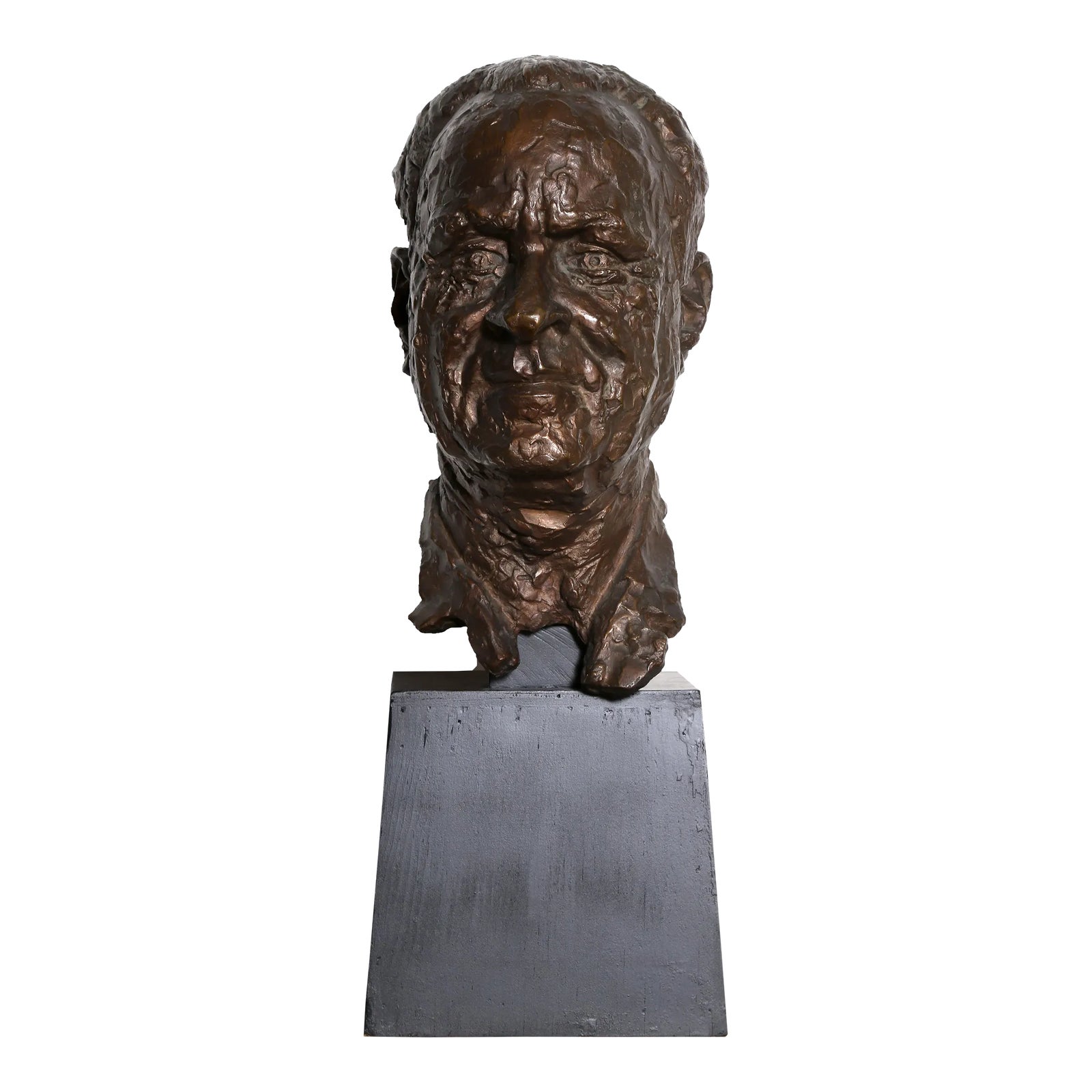 Bust of a Man, Chaim Gross Bronze Sculpture, Signature and Date ...