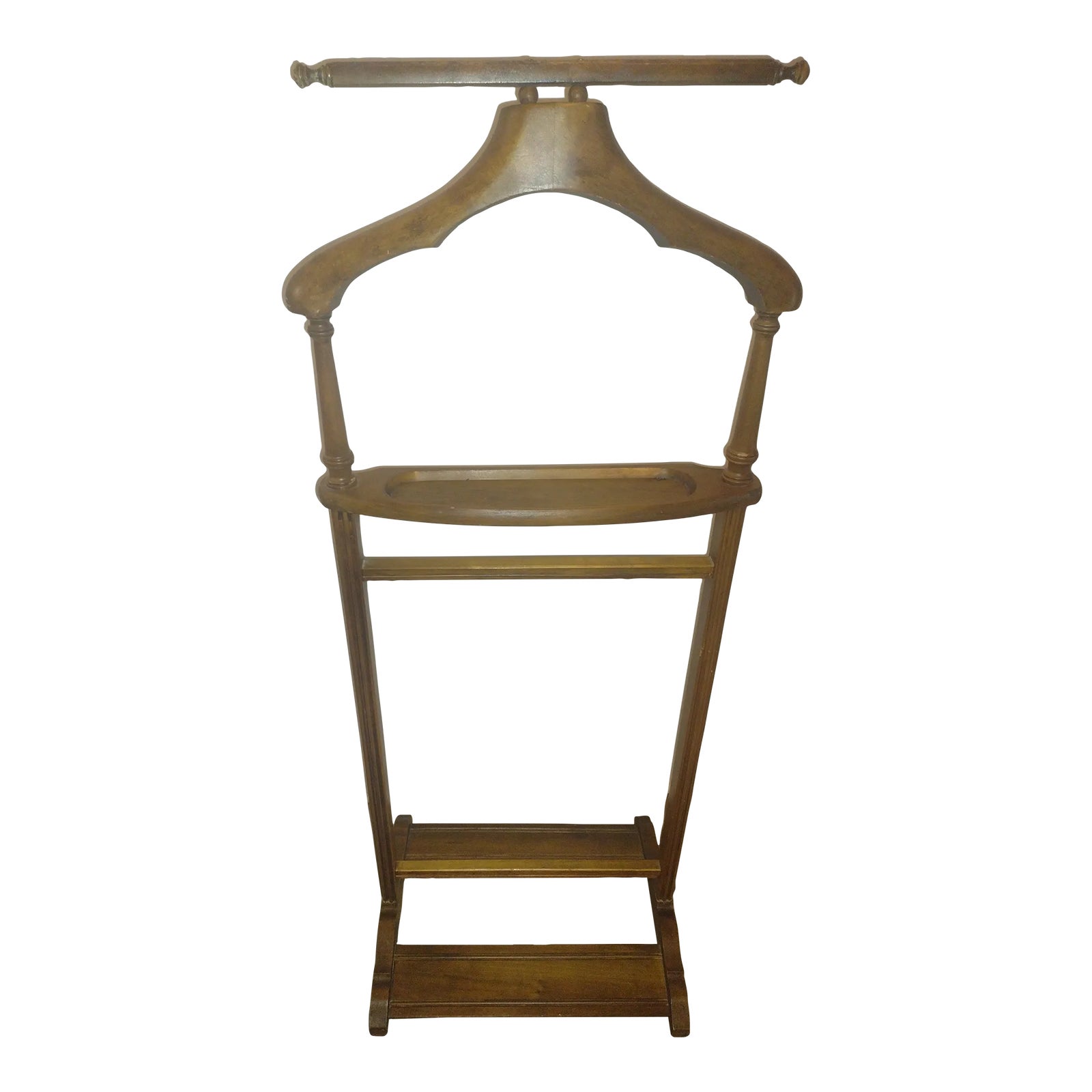 Mid 20th Century Butler Brand 973 Wood Valet Stand | Chairish
