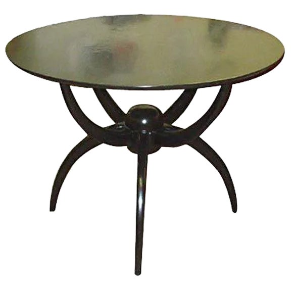 Bespoke Ebonized "Spider Table" | Chairish