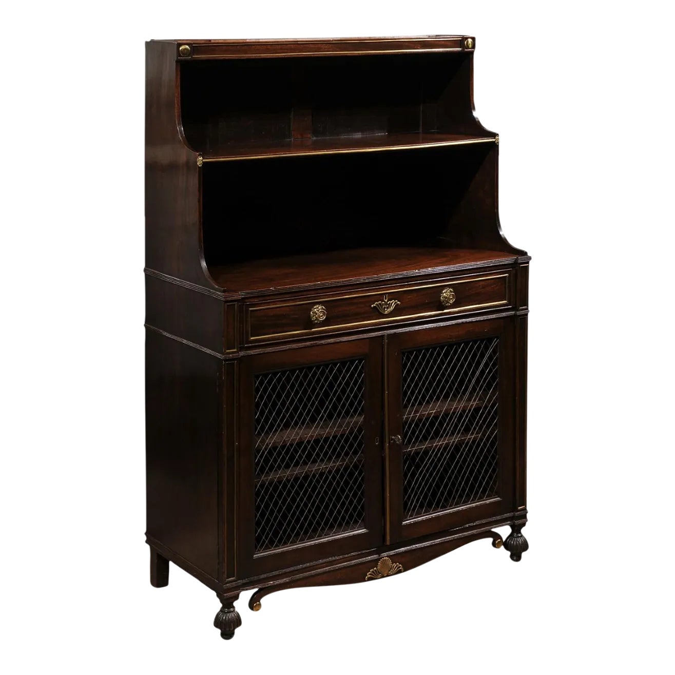 Early 19th Century English Regency Period Chiffonnier Cabinet Waterfall ...