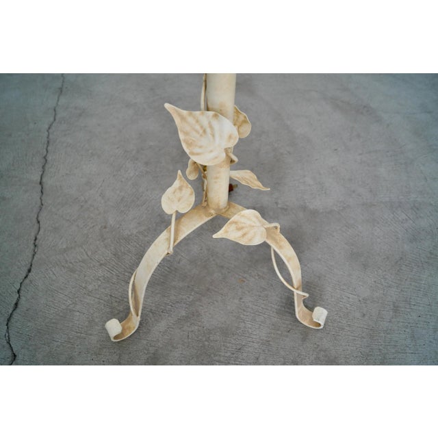 1970's Hollywood Regency Cottagecore Floor Lamp W/ End Table | Chairish