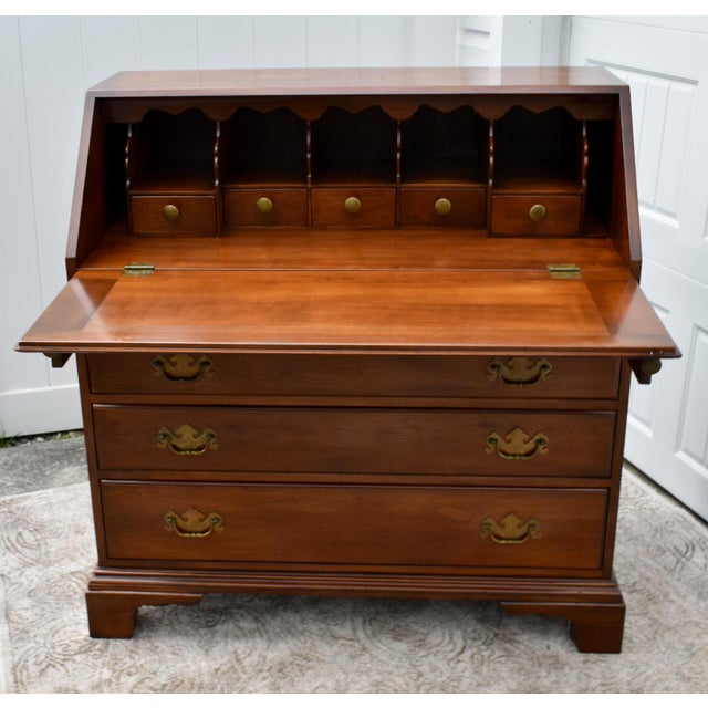 Vintage Top Quality Traditional Style Solid Cherry Slant Front Desk ...