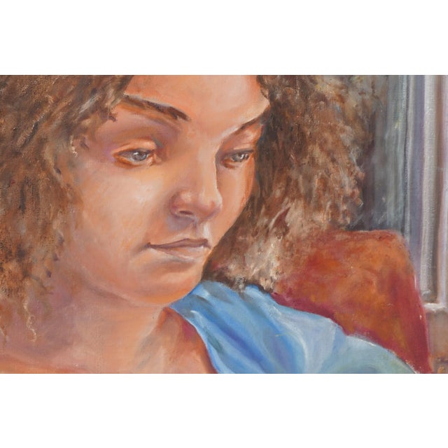 Seated Figurative / Ocean Path Landscape - Double Sided Oil Painting by ...