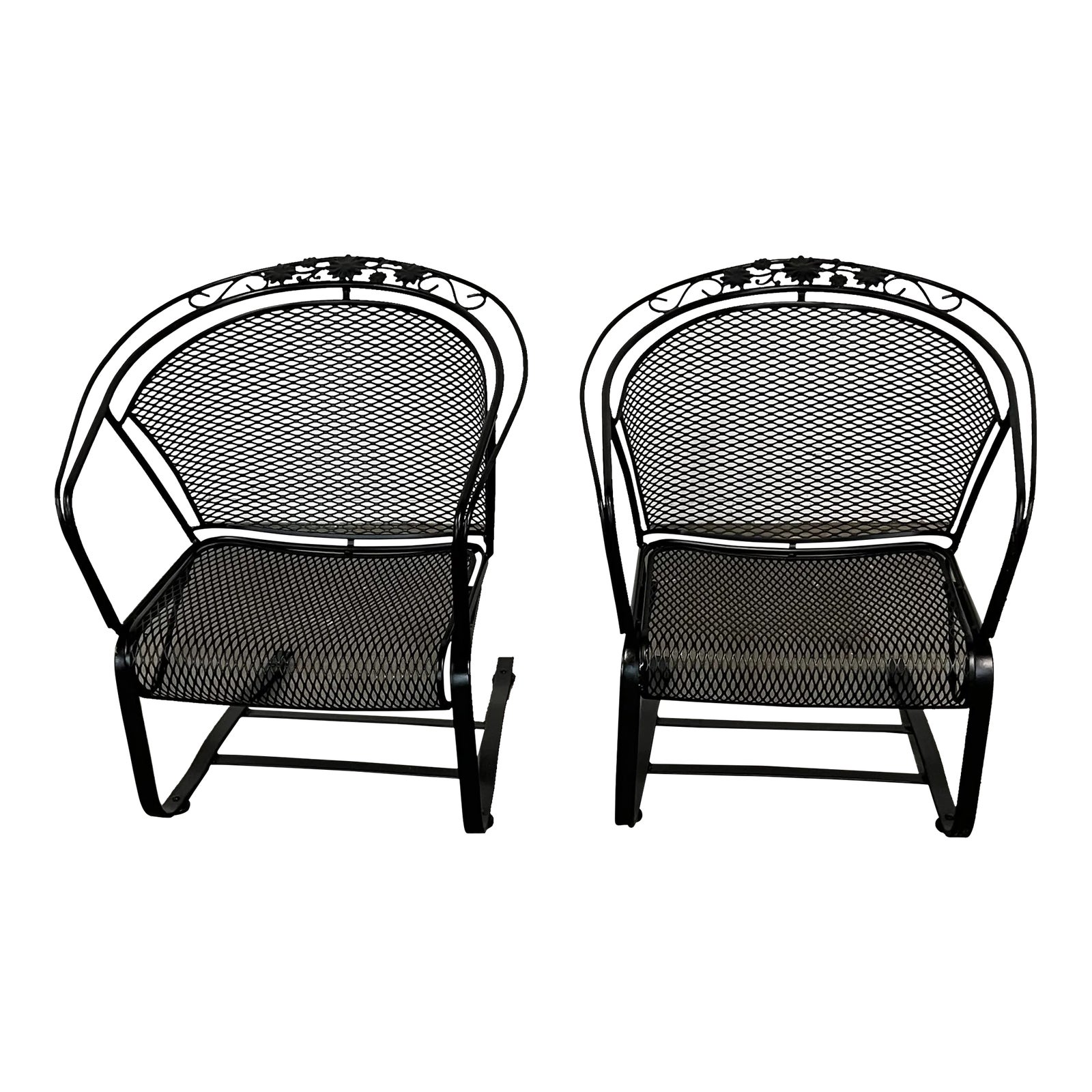 Vintage Mid-Century Salterini Curve Back Outdoor Cantilever/Springer ...