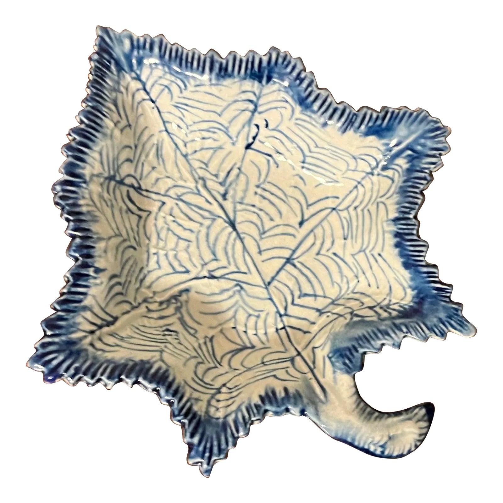 Antique Early 19th Century English Staffordshire Creamware Leaf Shape ...