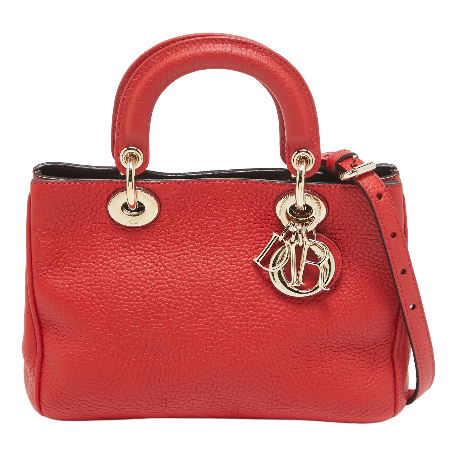 Dior Red Leather Small Issimo Tote | Chairish
