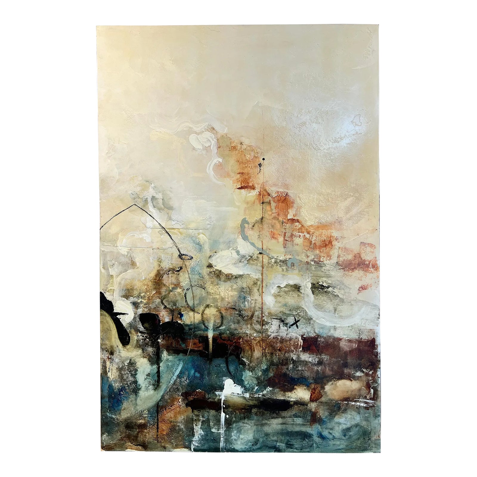 Joseph Maruska "The Age of Industry" Abstract Painting | Chairish