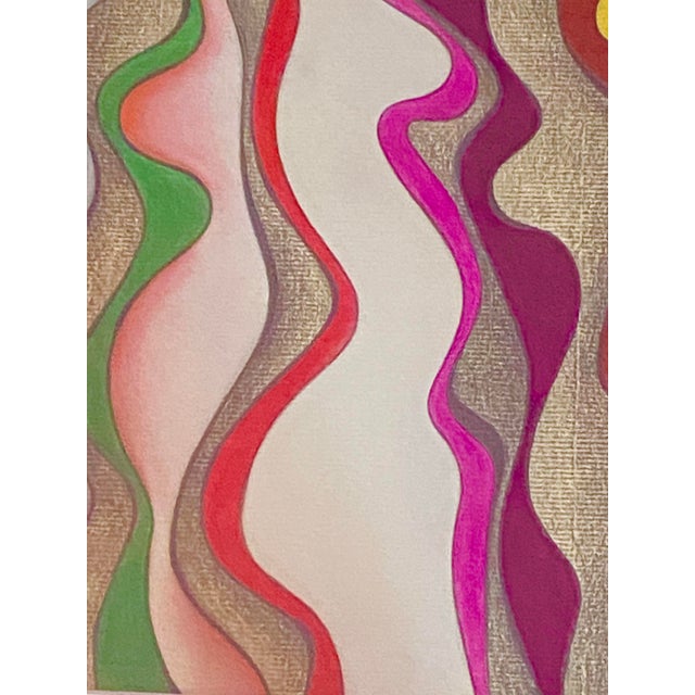 Modern Abstract Pencil Drawing Illustrations - Pair | Chairish