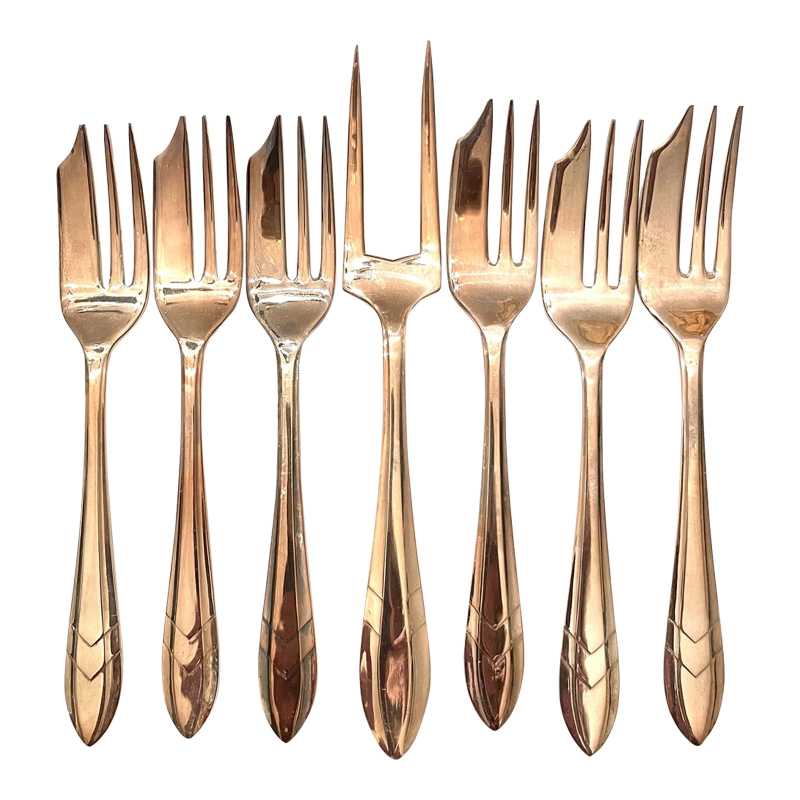 Vintage Loxley Silver Plate Pastry Set- 7 Pieces | Chairish