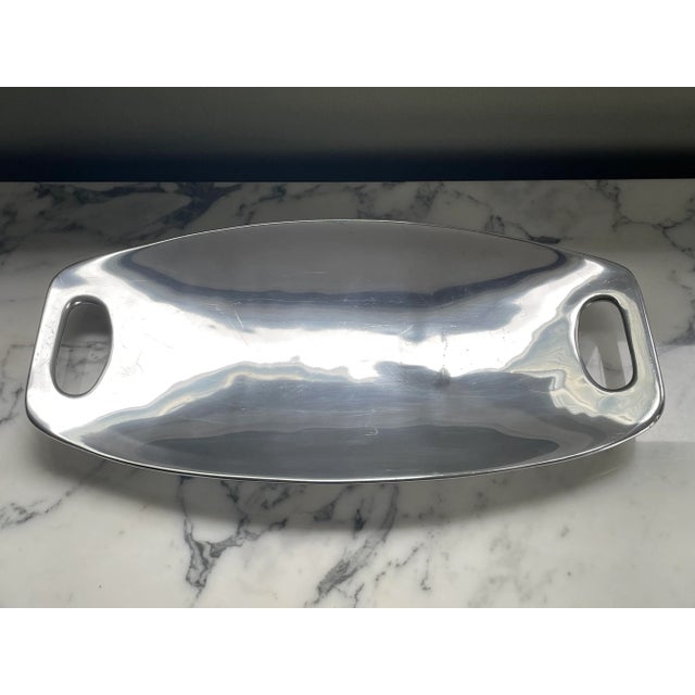 Vintage Nambe Handled Serving Tray | Chairish