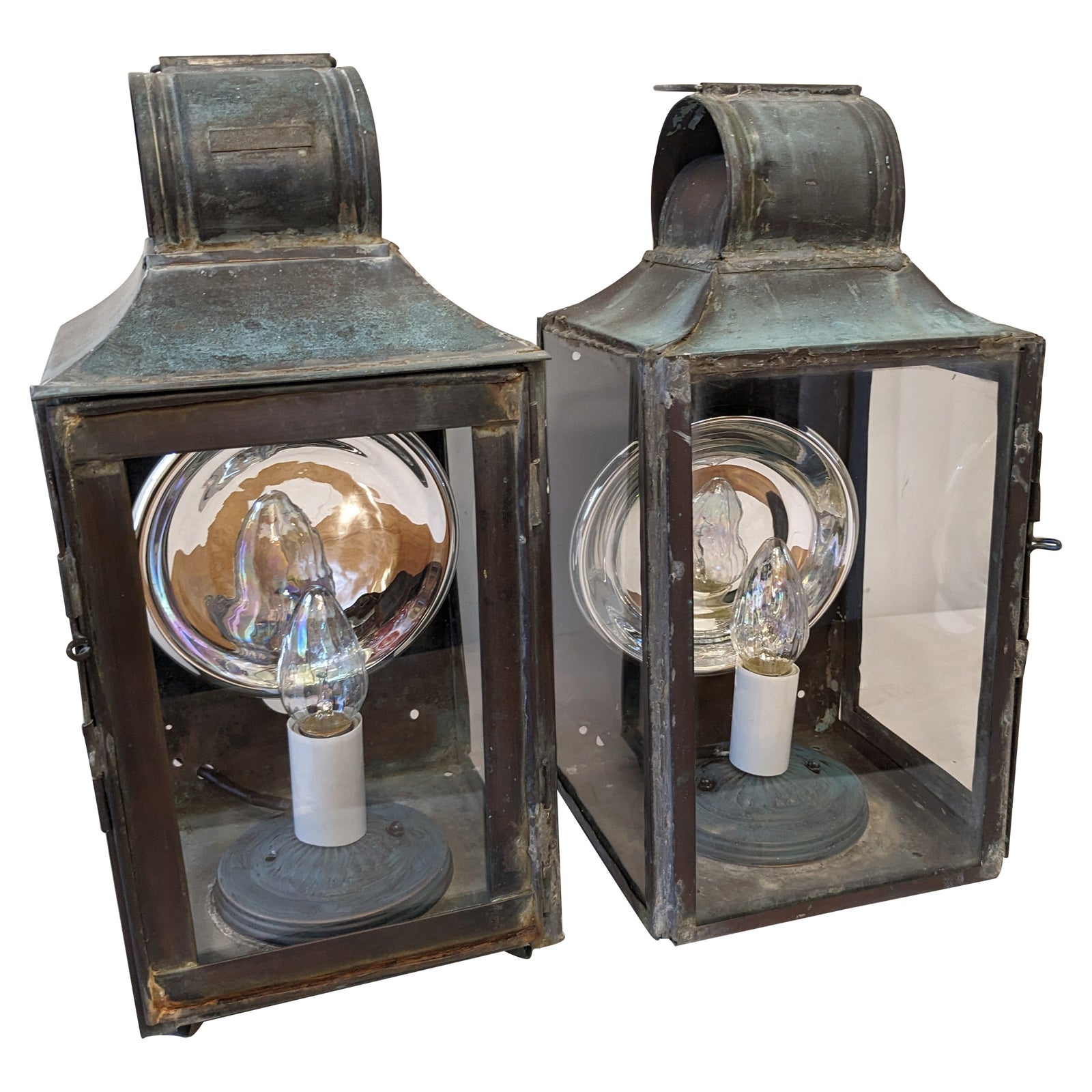 Vintage Cape Cod Copper Lantern Sconces - a Pair | Chairish