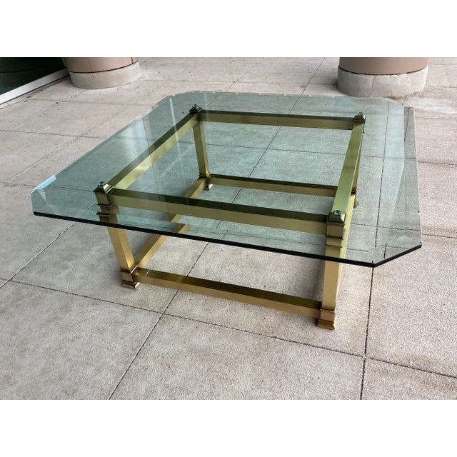 1980s Brass Profile Coffee Table From Mastercraft | Chairish