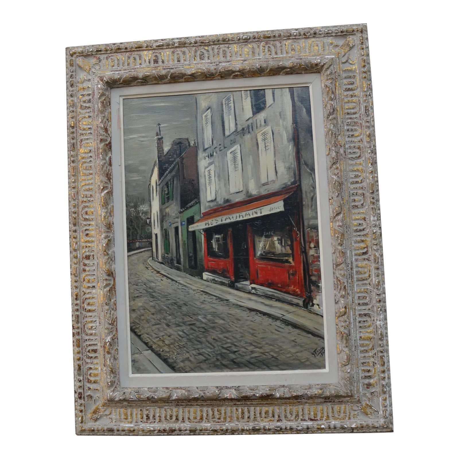 1940s Mid-Century French Industrial Oil Painting Signed Gabriel Marc ...