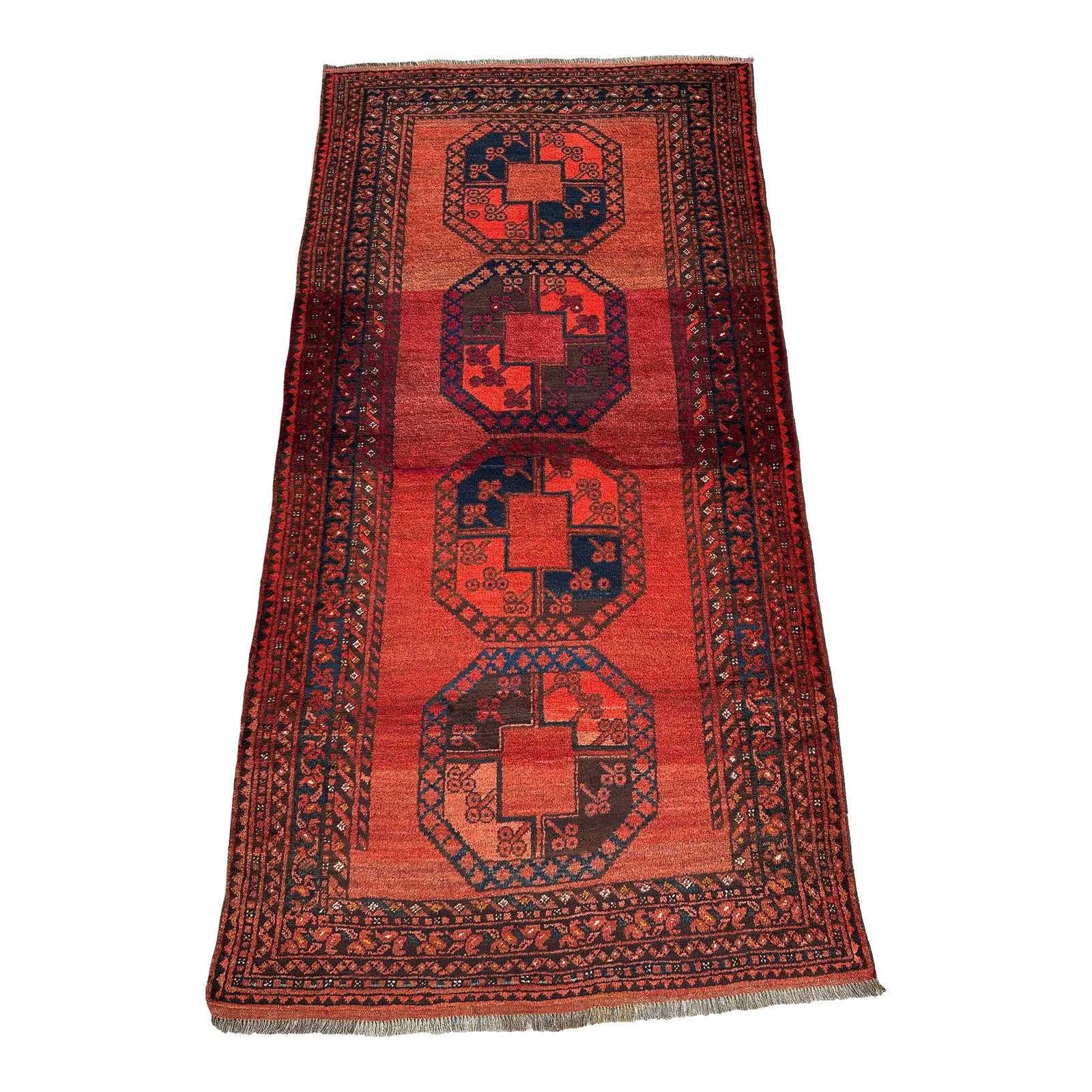 1850s Antique Turkmen Bukhara Rug | Chairish