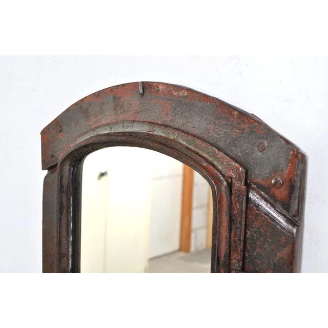 Industrial Cast Iron Mirror, 1930s | Chairish